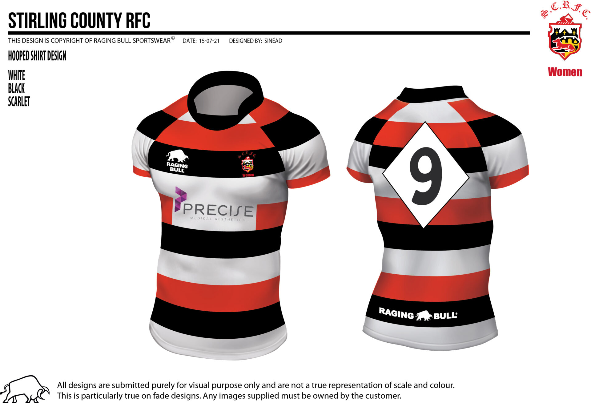 Introducing SCRFC Women's Rugby Shirt - sponsored by Precise Medial ...