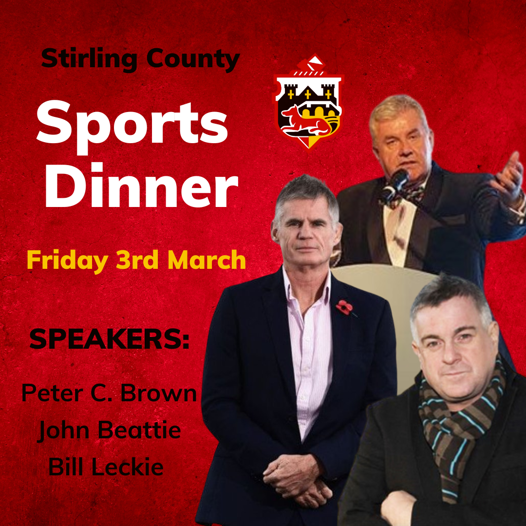 Stirling County's Annual Sports Dinner Returns - 3rd March - Tickets on ...